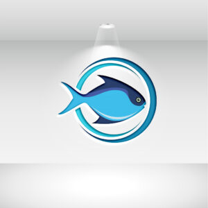 Fish in a circle. Fish logo design template. Seafood restaurant shop ...