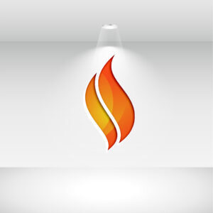 Burning Fire Flame Logo Design Vector Illustration - MasterBundles