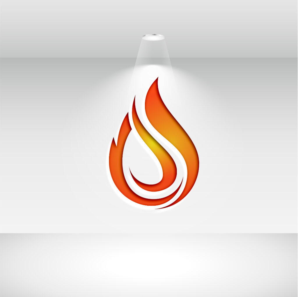 Burning Fire Flame Logo Design Vector Illustration - MasterBundles