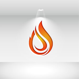 Burning Fire Flame Logo Design Vector Illustration - MasterBundles