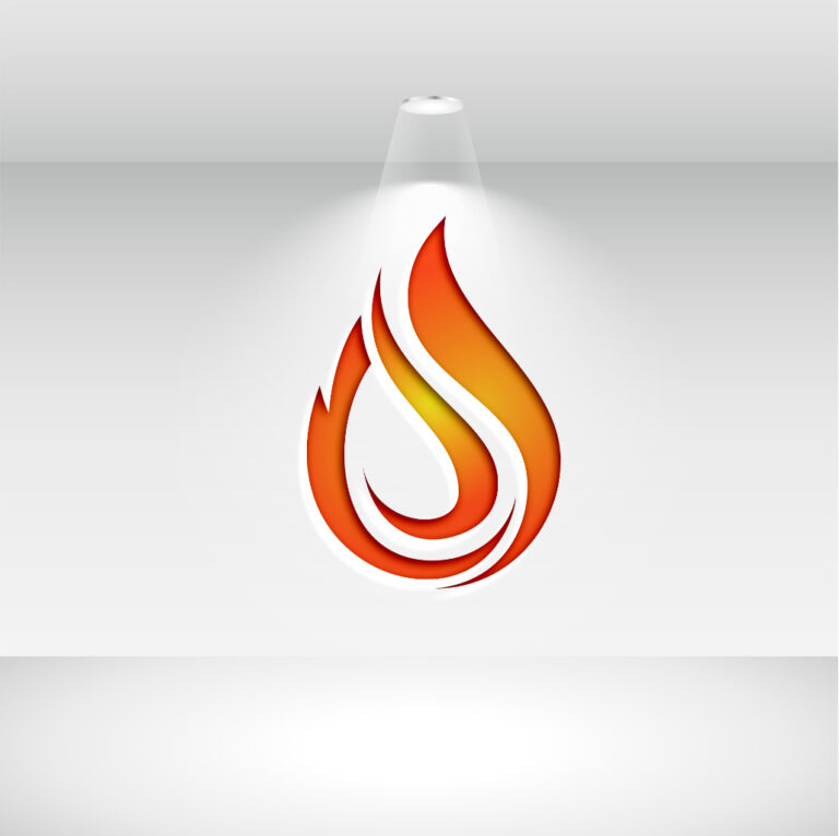 Burning Fire Flame Logo Design Vector Illustration - MasterBundles