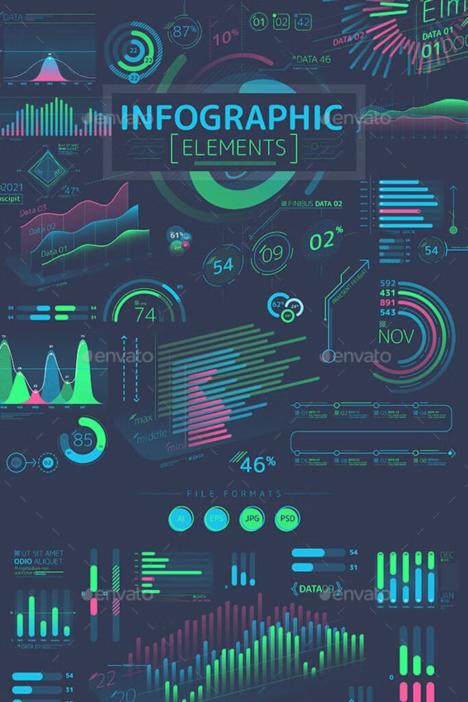 Flat Infographic Elements – MasterBundles