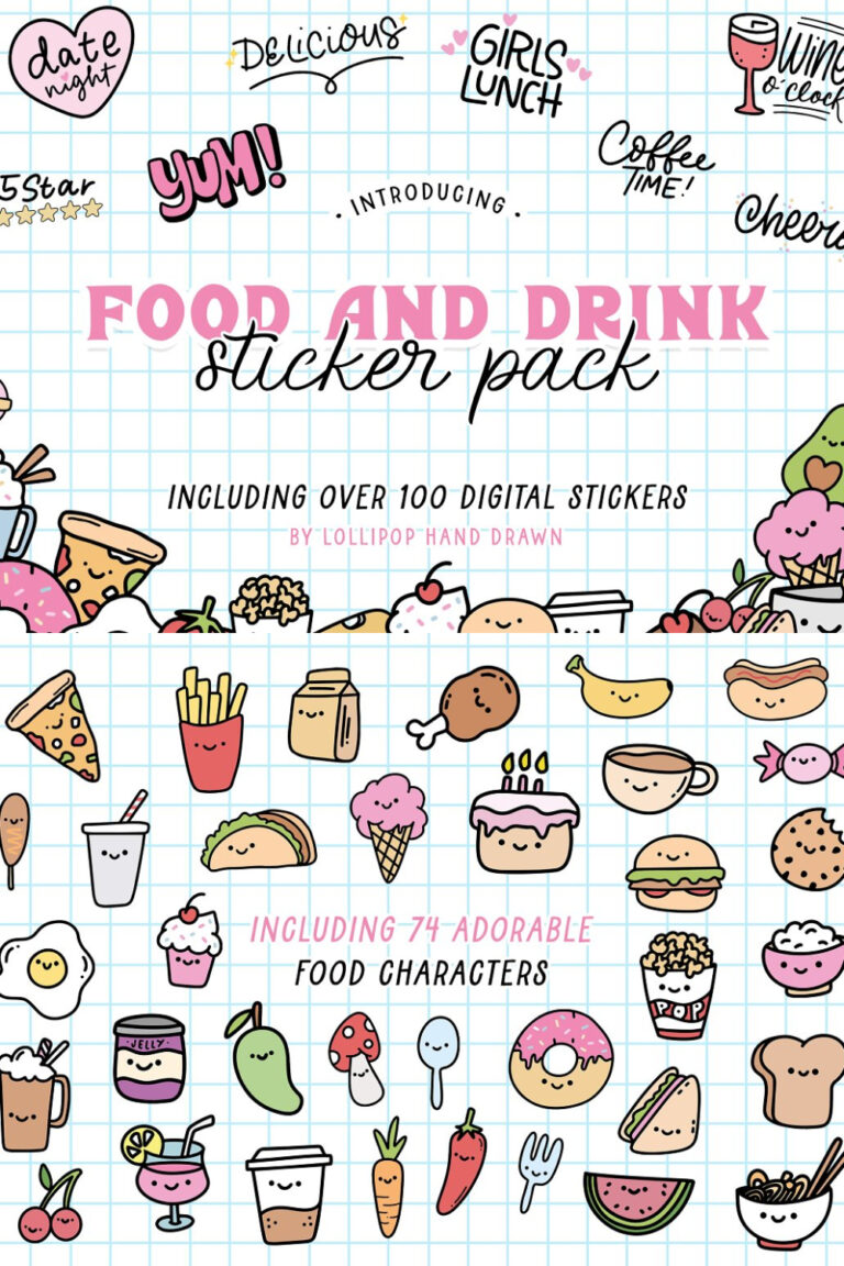 Food And Drink Sticker Pack – MasterBundles