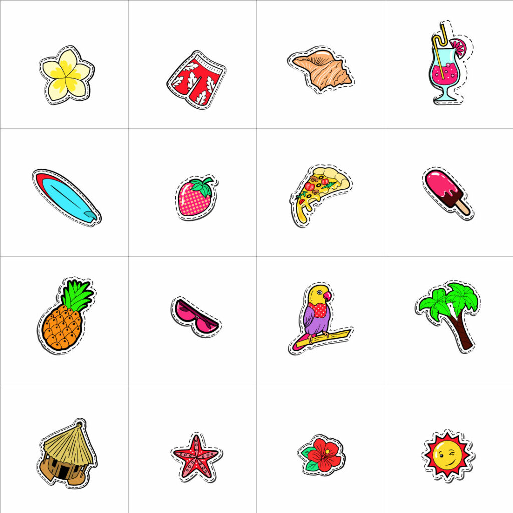 Printable Food Stickers – Bikers Drawn Cartoon Stickers - MasterBundles