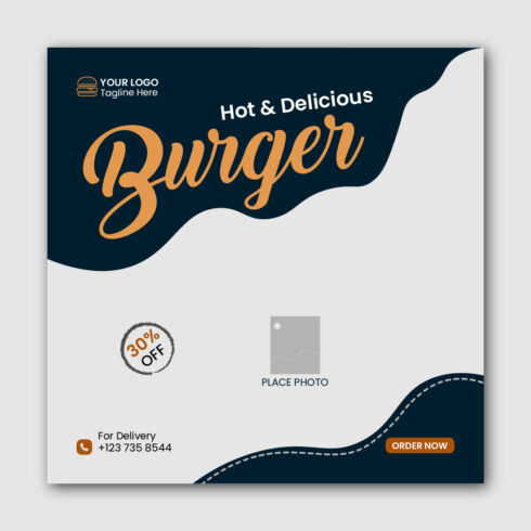 Food Social Media Post Design | MasterBundles