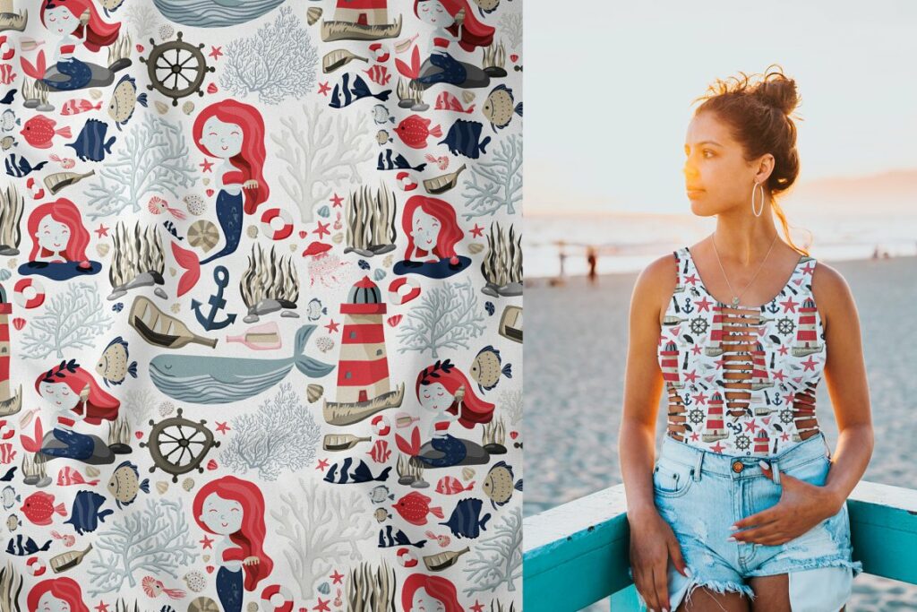 Mermaids Patterns – MasterBundles