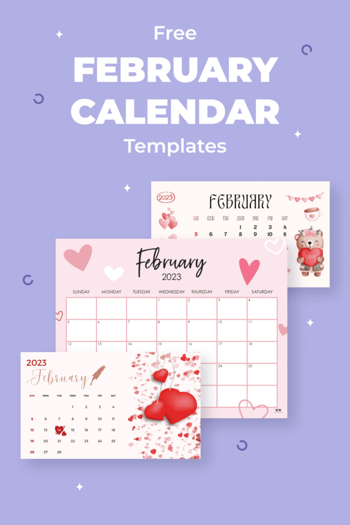 Best 40+ Free February Calendar Templates 2023 – MasterBundles