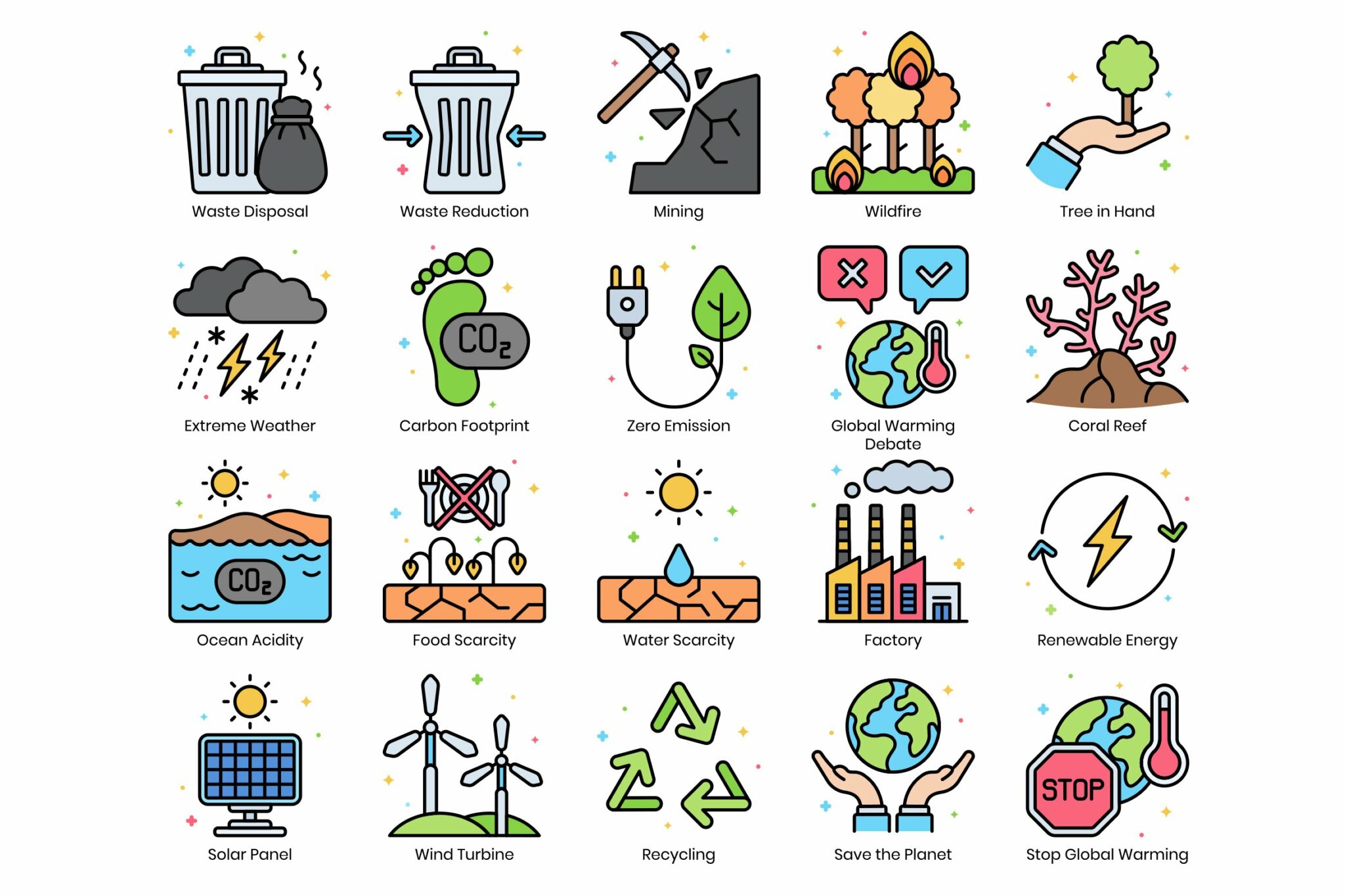60 Global Warming Icons | Vivid – MasterBundles
