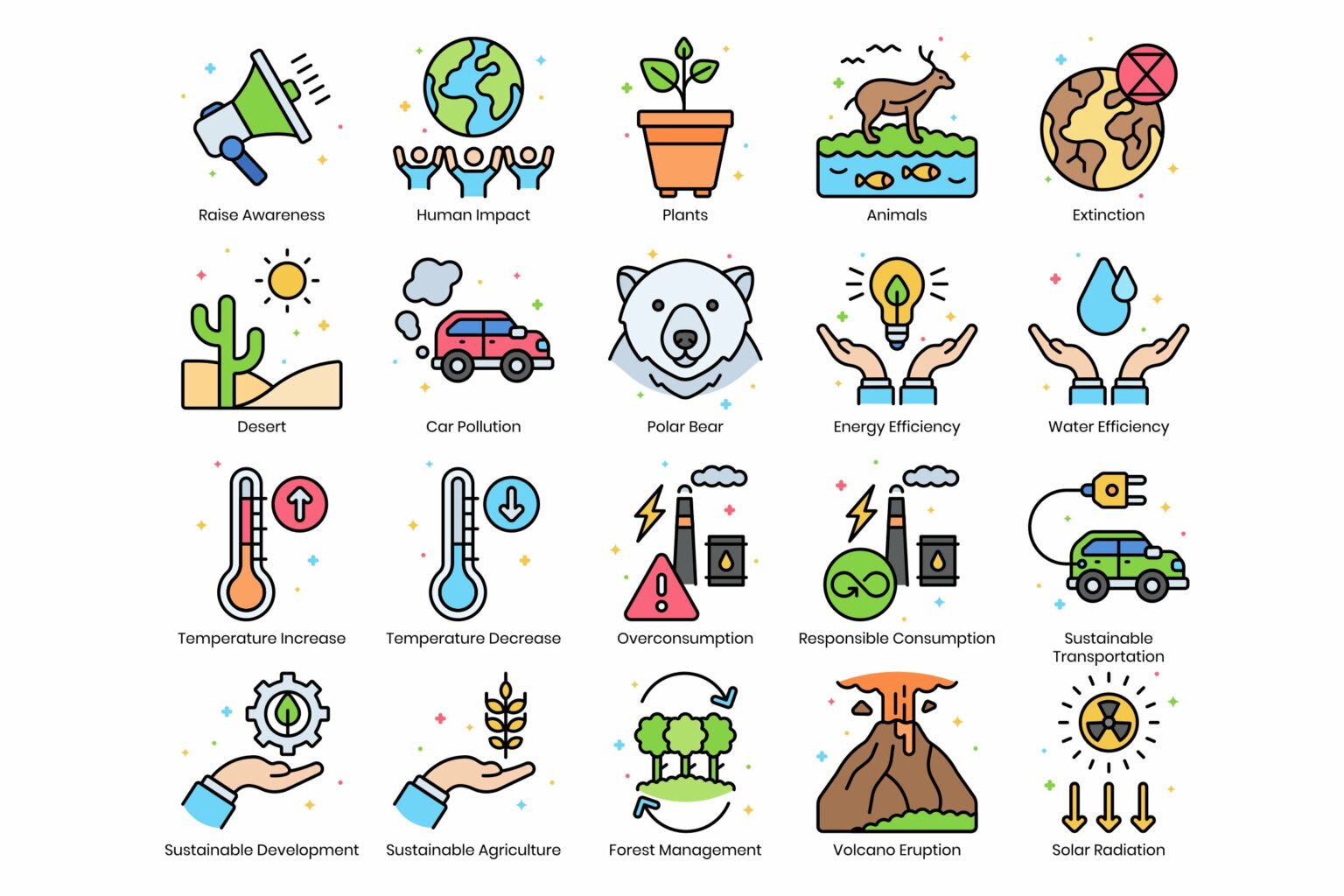 60 Global Warming Icons | Vivid – MasterBundles