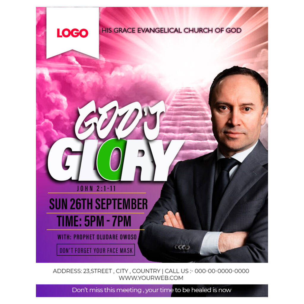 Editable Church Flyer Template +multiple background | MasterBundles