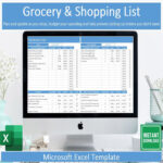 Editable Grocery, Shopping List Template - MasterBundles