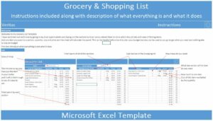 Editable Grocery, Shopping List Template - MasterBundles