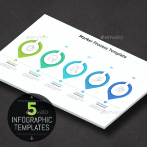 Horizontal Infographic Process Template – MasterBundles