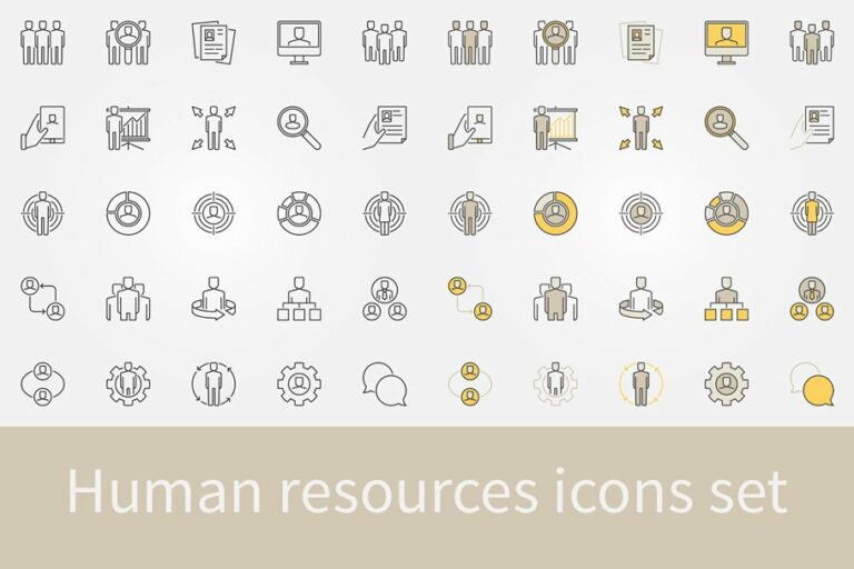Human Resources Icons Set – MasterBundles