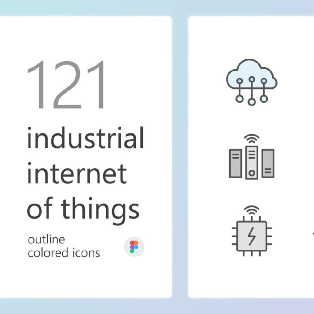 Iiot Outline Colored Iconset – MasterBundles