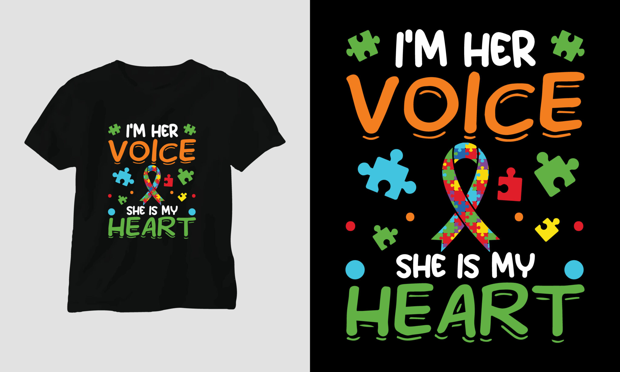 Set of 20 Autism special t-shirt design template - MasterBundles