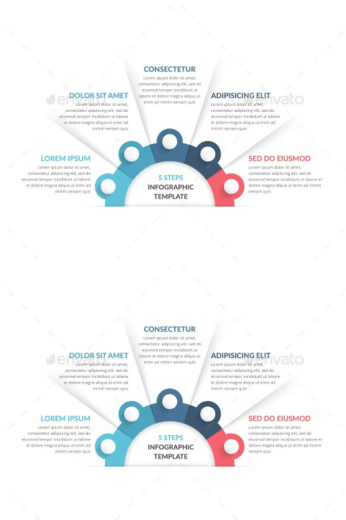 Infographic Template With 5 Steps – MasterBundles