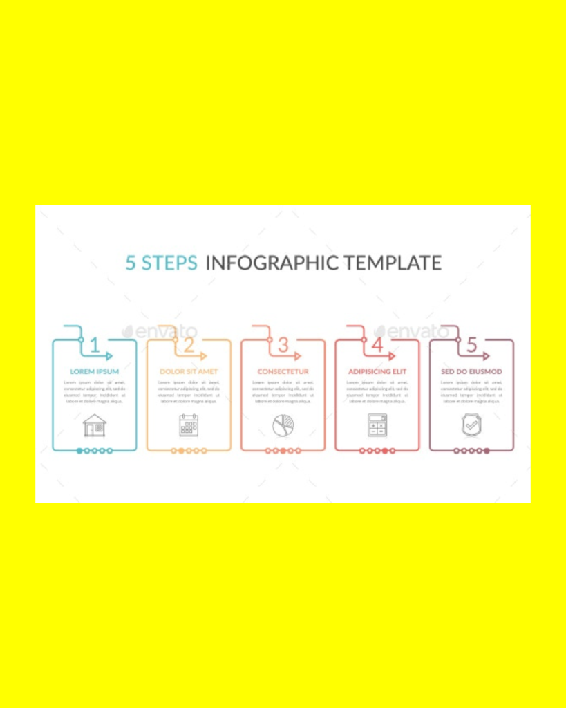 Infographic Template With 5 Steps – MasterBundles