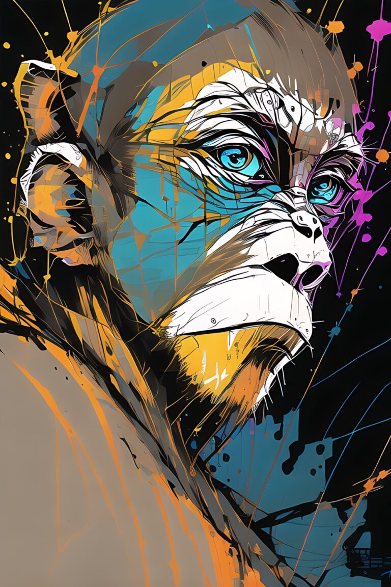 - 12 Monkeys - Illustrations for design or characters Profile In Brush Stroke Style | MasterBundles