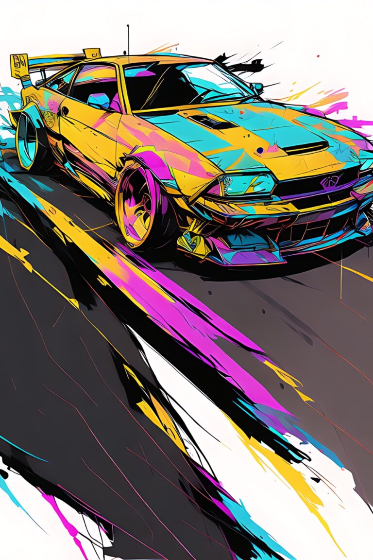 - Speed Cars - 4 Illustrations for design In Brush Stroke Style ...