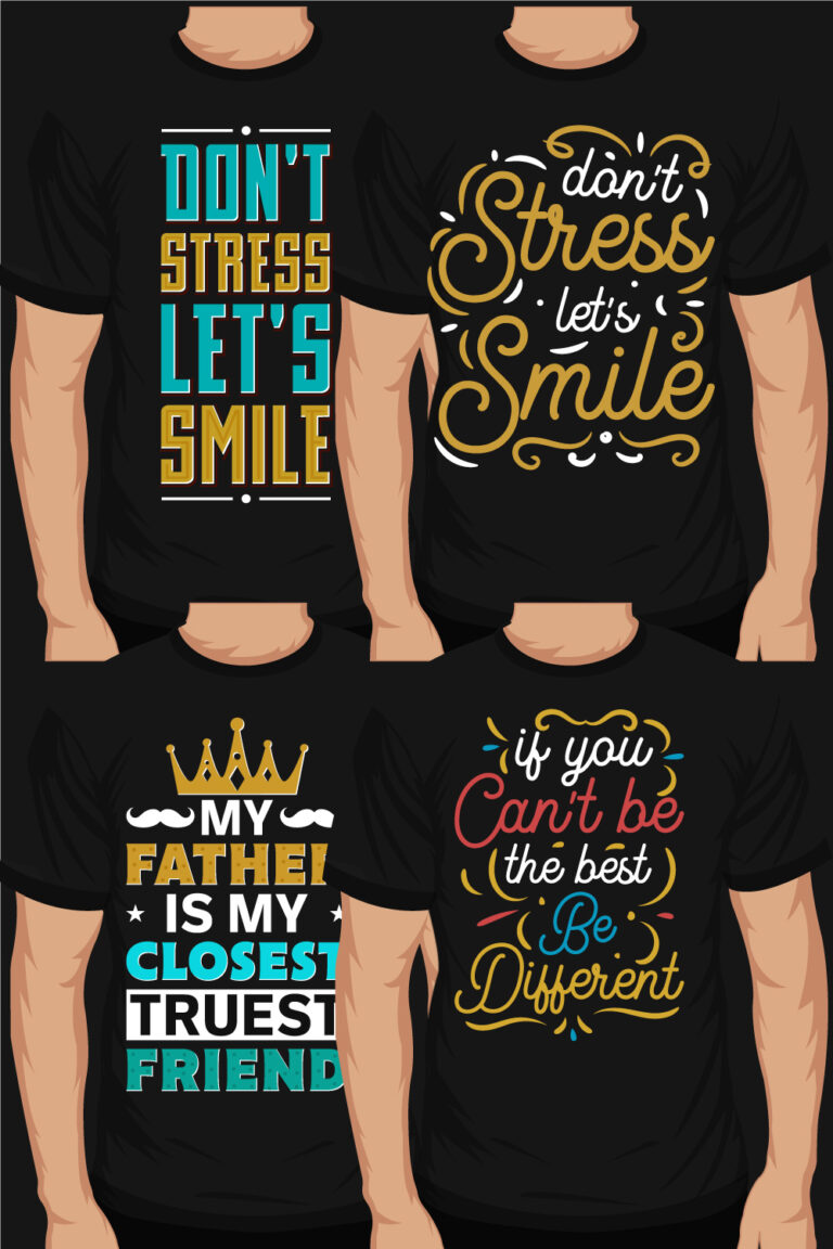 7 Best Typographic T-Shirt Designs Bundle - MasterBundles