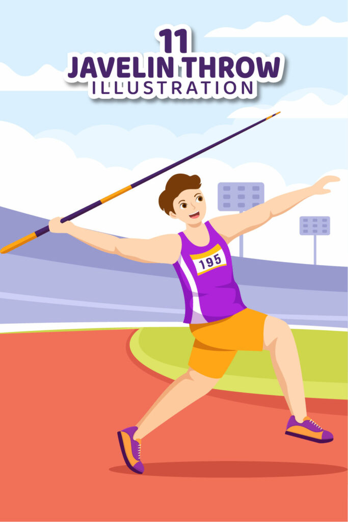 11 Javelin Throw Sports Illustration - MasterBundles