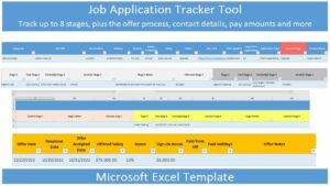 Job Application Tracker Tool for Microsoft Excel - MasterBundles