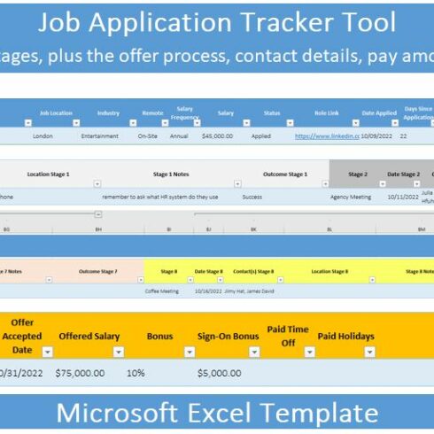 Job Application Tracker Tool for Microsoft Excel | MasterBundles
