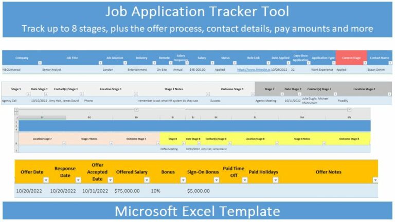 Job Application Tracker Tool for Microsoft Excel - MasterBundles Job Application Tracker Tool for Microsoft Excel - MasterBundles