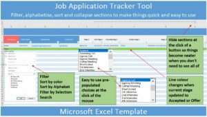 Job Application Tracker Tool for Microsoft Excel - MasterBundles