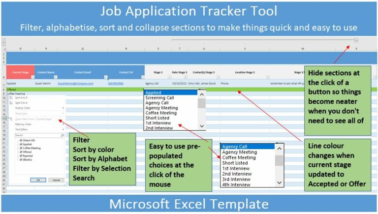 Job Application Tracker Tool for Microsoft Excel - MasterBundles Job Application Tracker Tool for Microsoft Excel - MasterBundles