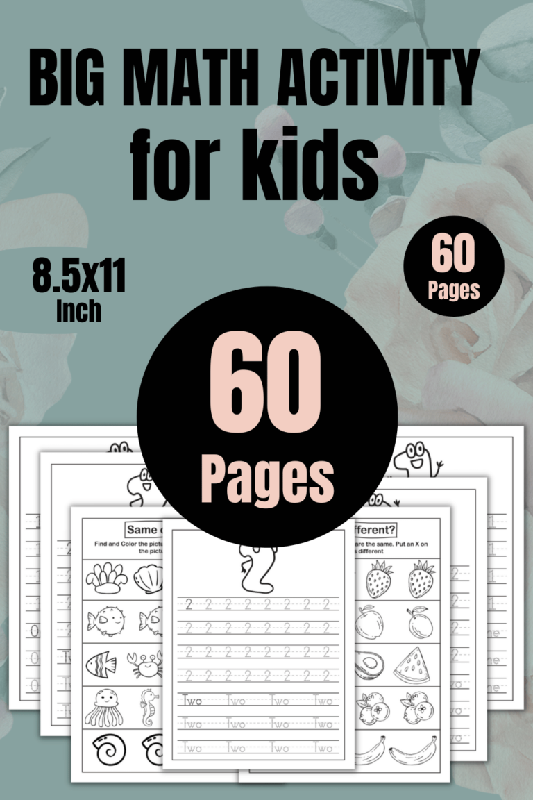 BIG MATH ACTIVITY FOR KIDS | MasterBundles