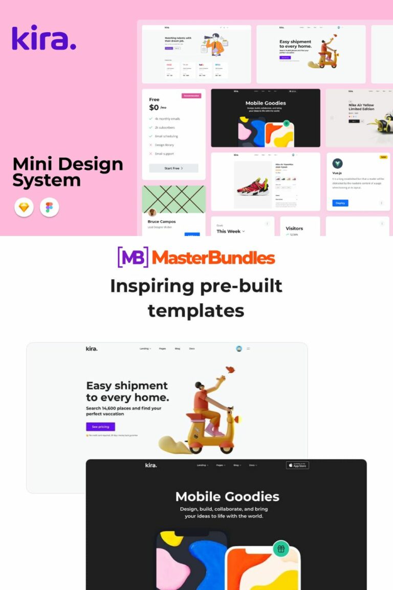 Kira Minimalist Design System - MasterBundles