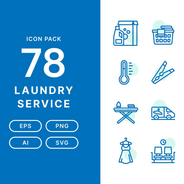 Laundry Service Icon Pack – MasterBundles