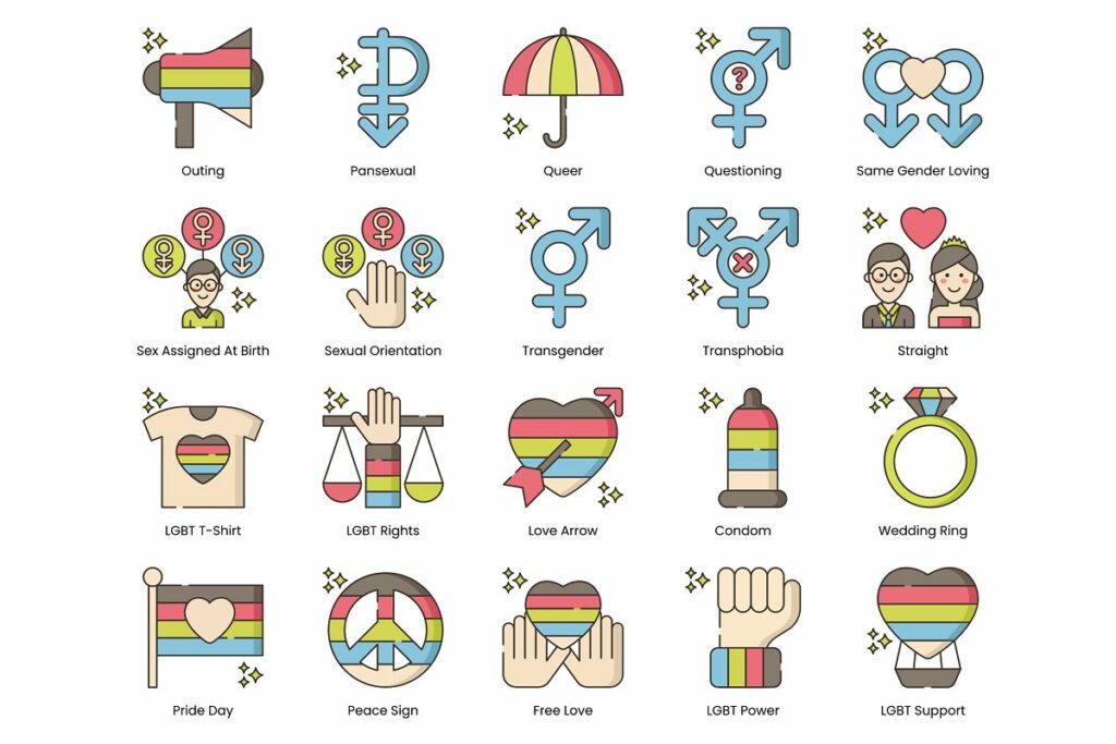60 LGBT+ Icons | Hazel Series – MasterBundles