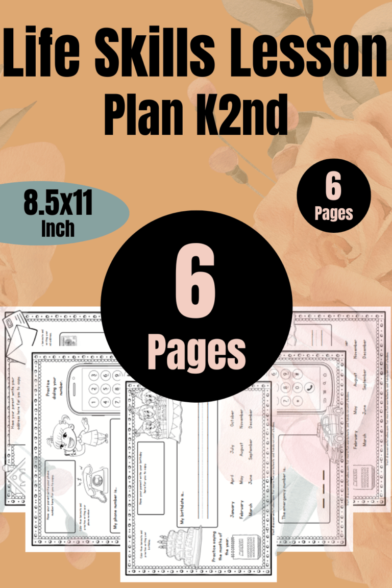 Life Skills Lesson Plan K2nd | MasterBundles