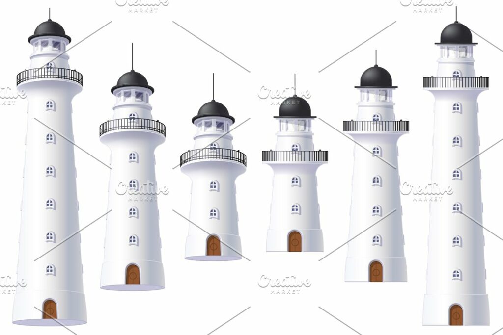 Lighthouse, Light House, Beacon Set – MasterBundles
