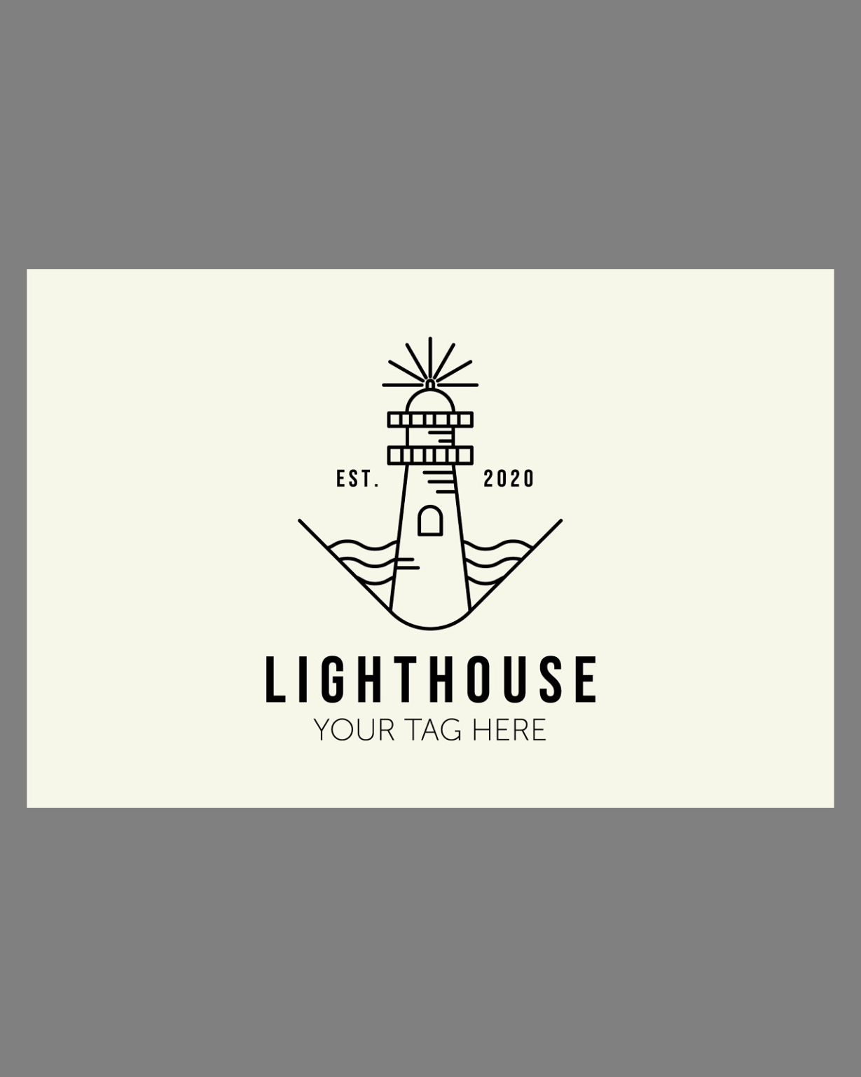 Lighthouse Logo Vector Line Art – MasterBundles