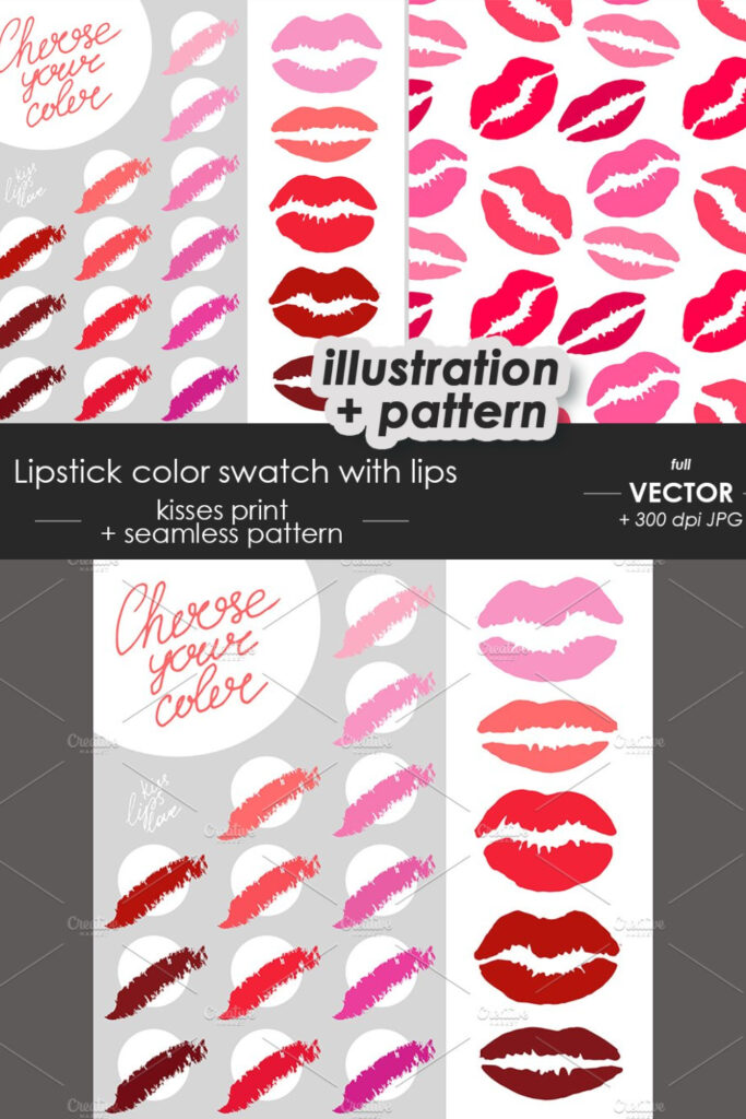 Lips Color Swatch, Beauty Salon – MasterBundles