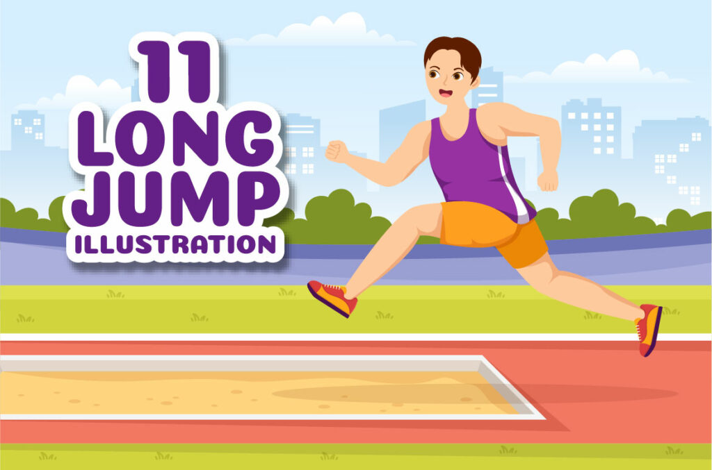 11 Long Jump Sport Illustration - MasterBundles