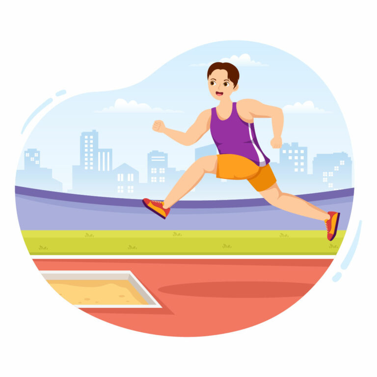 11 Long Jump Sport Illustration - MasterBundles