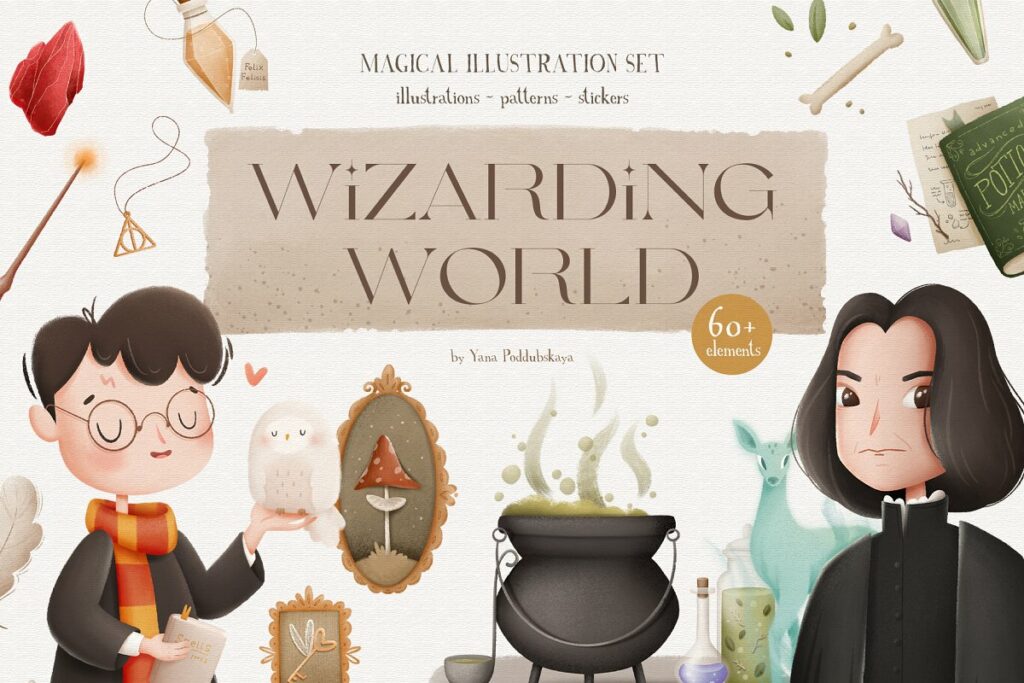 Wizarding World Illustration Set – MasterBundles