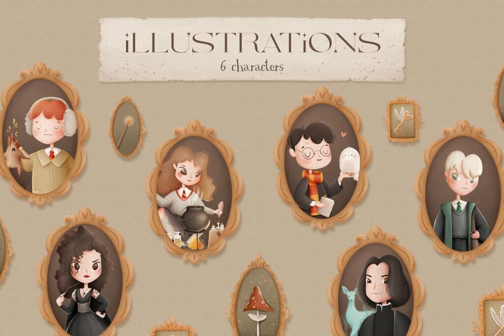 Wizarding World Illustration Set – MasterBundles
