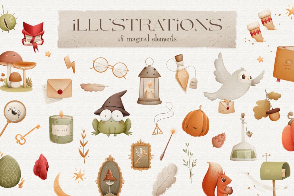 Wizarding World Illustration Set – MasterBundles