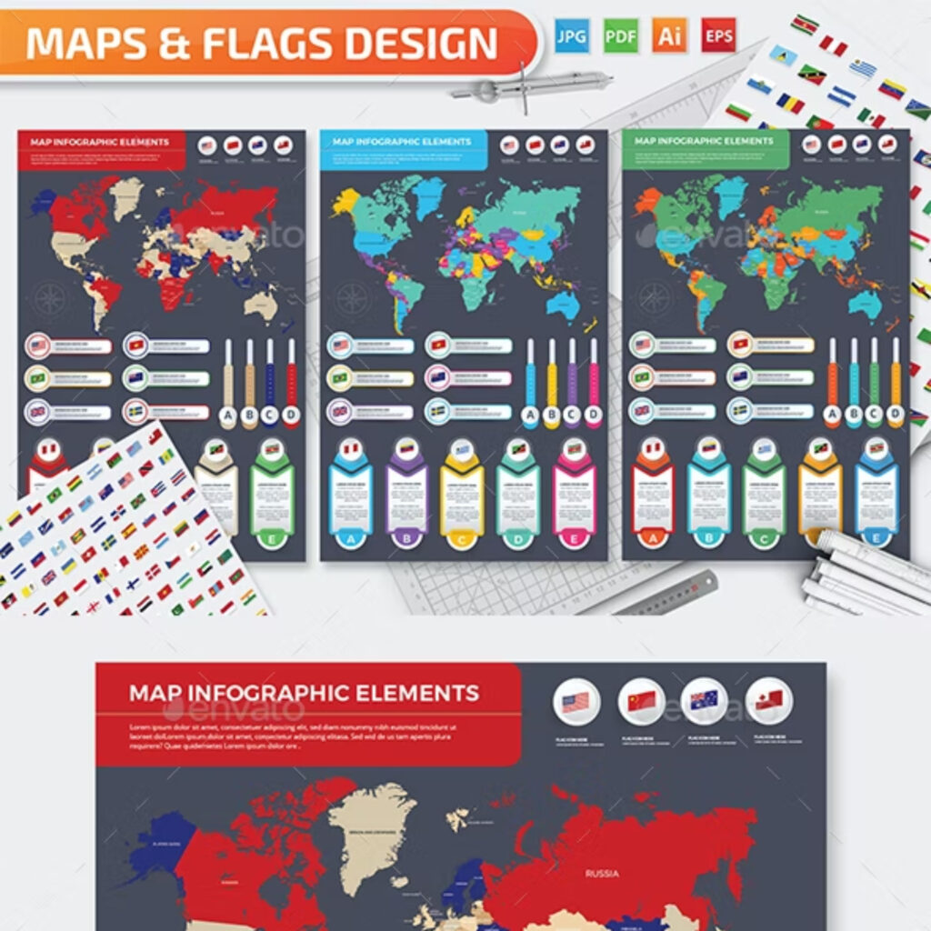 Maps Infographics – MasterBundles