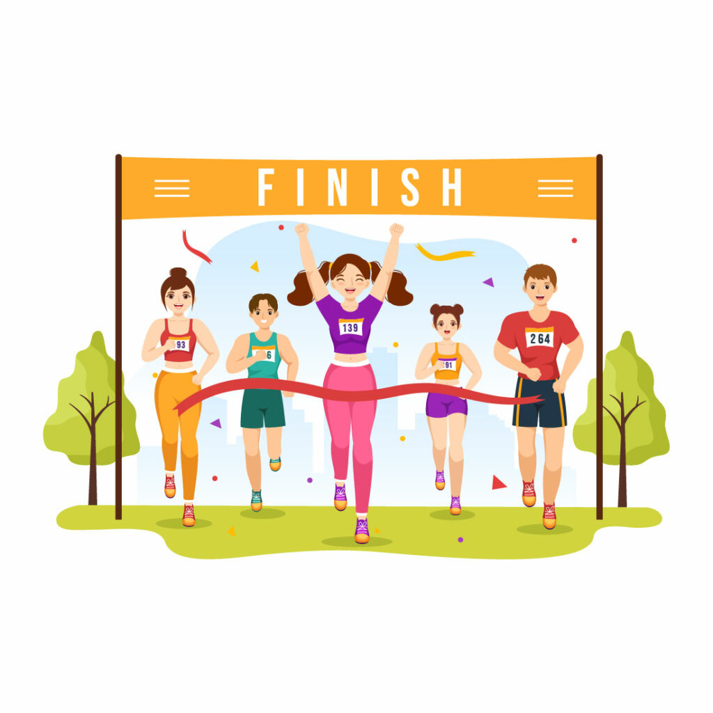13 Marathon Race Sport Illustration - MasterBundles