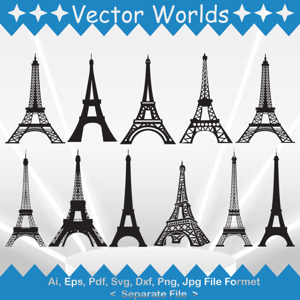Eiffel Tower SVG Vector Design | MasterBundles