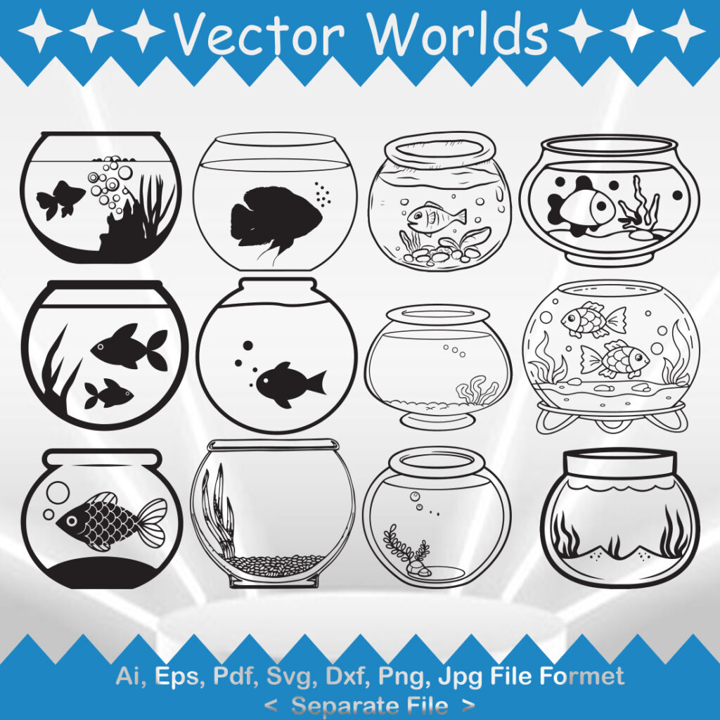 Fish Bowl SVG Vector Design | MasterBundles