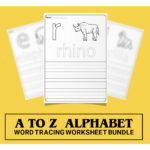 A to Z Lowercase Alphabets Word Tracing Worksheets - MasterBundles