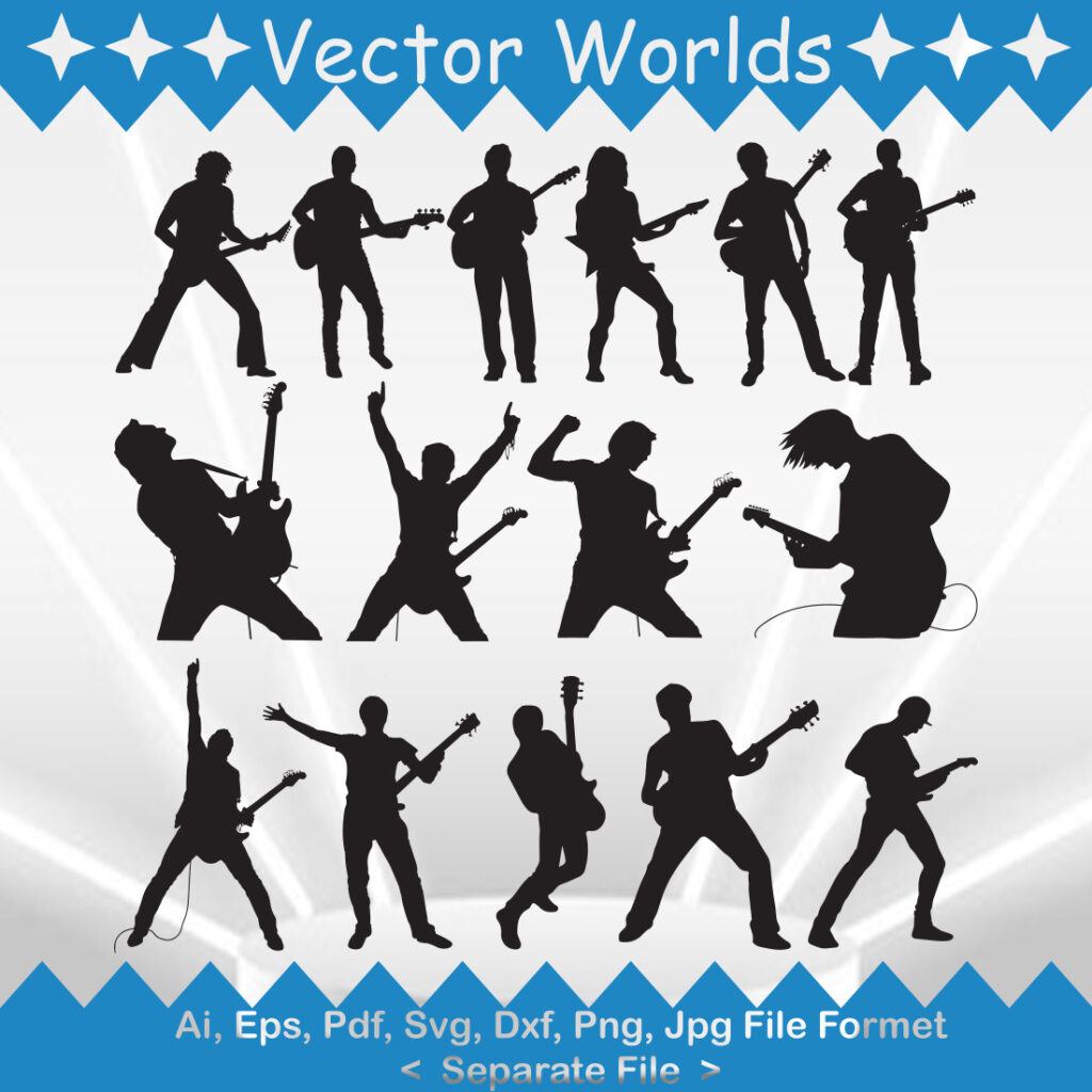Guitar Man SVG Vector Design - MasterBundles